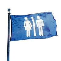 WC Toiletten Hissflagge, Fahne im Wunschformat (1616)